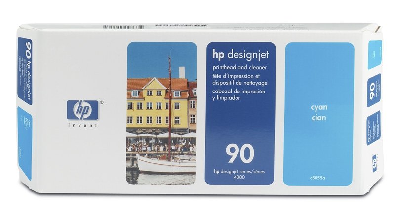 HP No. 90 Cyan Printhead and Cleaner, DJ 4000 - C5055A - AltStore