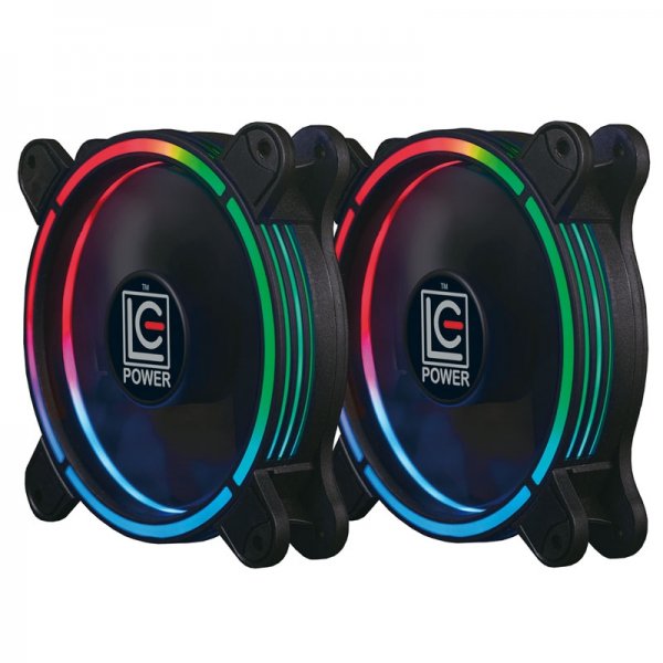 LC-POWER LC-CF-RGB-COMBO 120mm RGB LED 2x ventilator + LED trak - AltStore