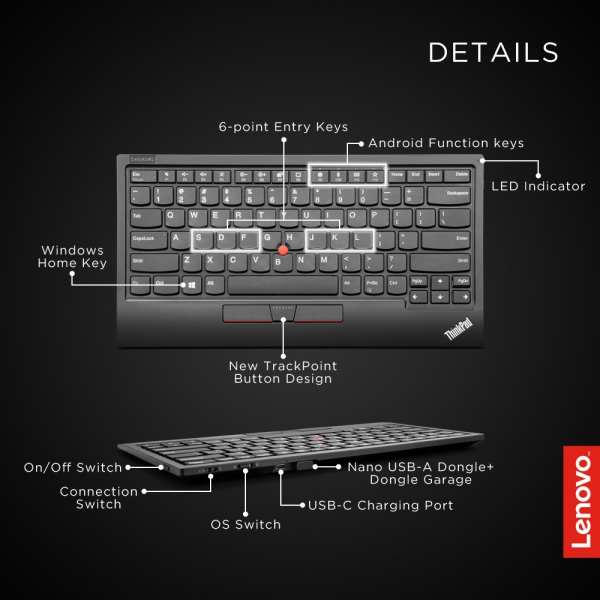 ThinkPad TrackPoint Keyboard II Wireless - 4Y40X49516 - AltStore
